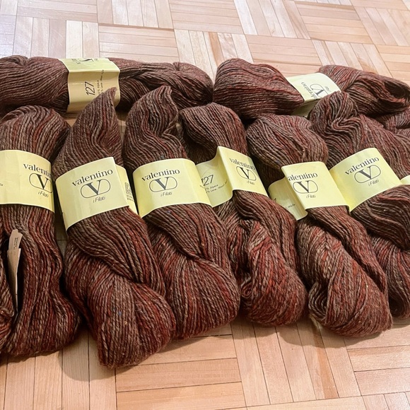 Filatura di Crosa | Other | Valentino Red And Brown Yarn Set | Poshmark